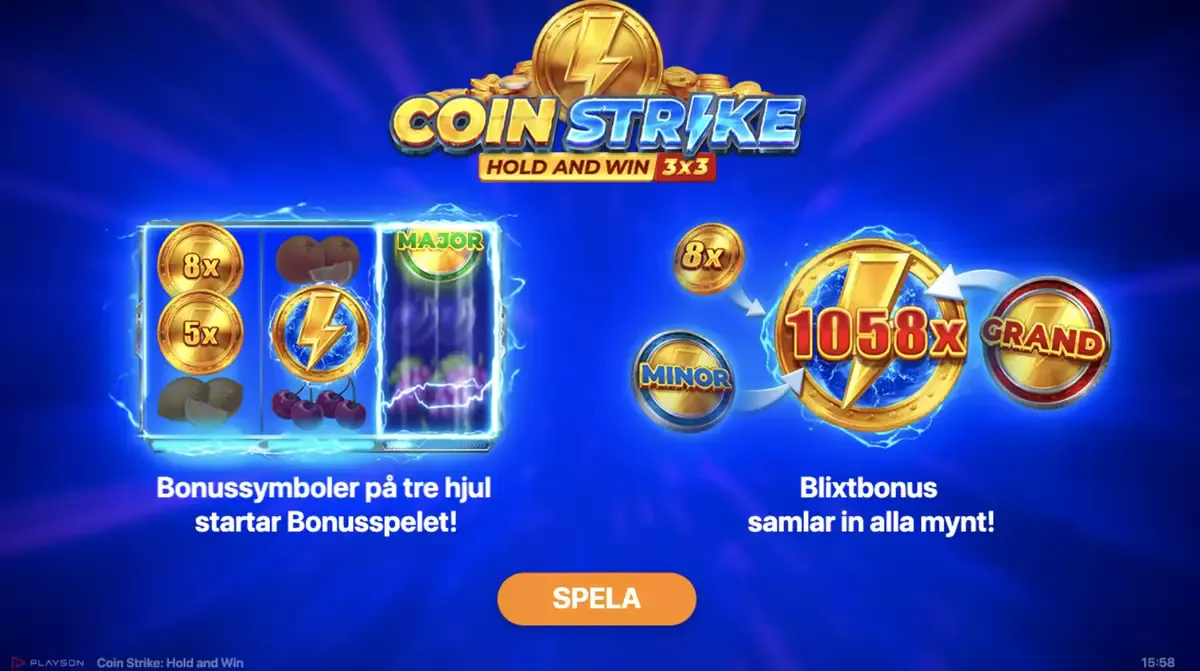 Coin Strike: Hold and Win Recension » Maxad slot från Playson!